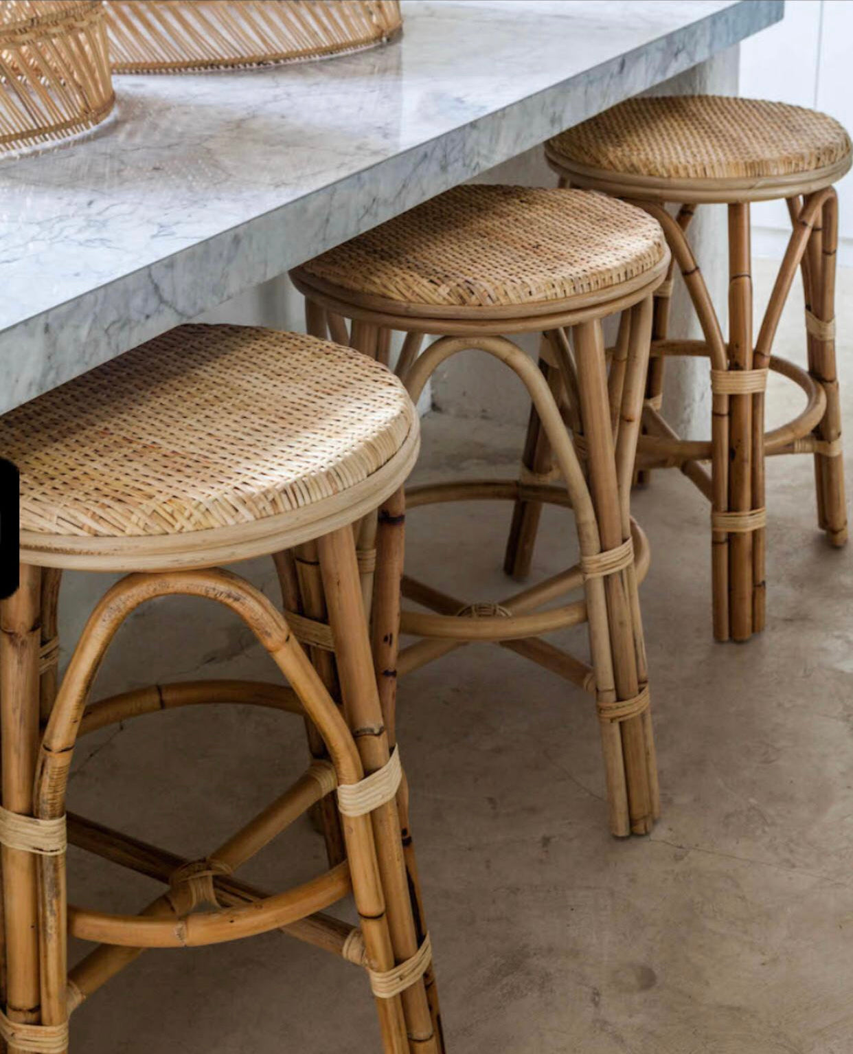 Natural Rattan Nusa Stool – Elegant Seating for Any Room – Casachicstore